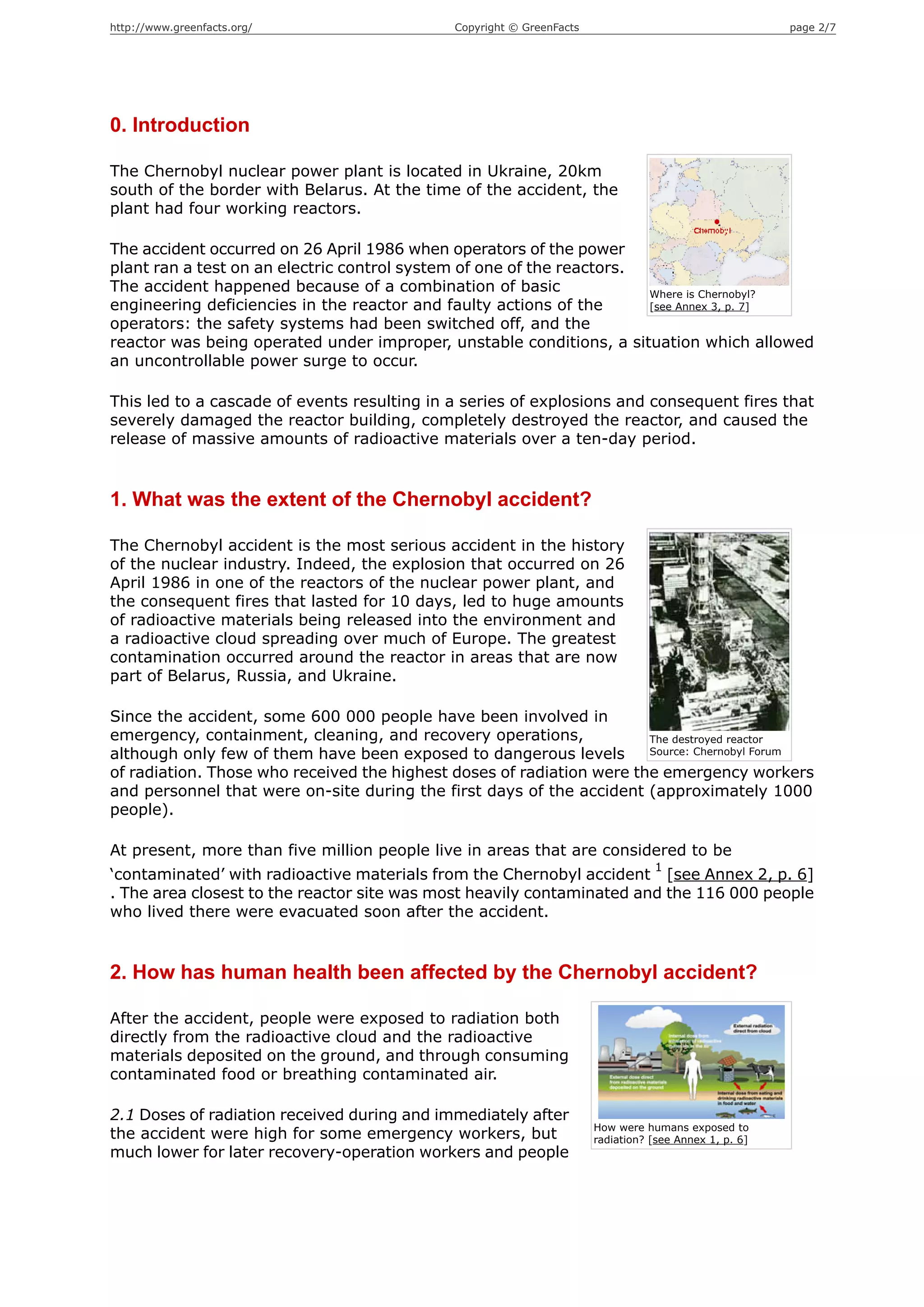 Chernobyl Nuclear Accident | PDF