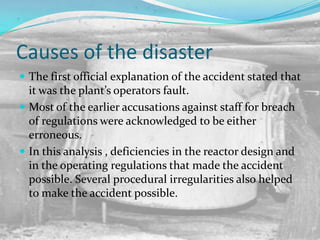 Chernobyl-nuclear disaster(Man made disasters) | PPTX