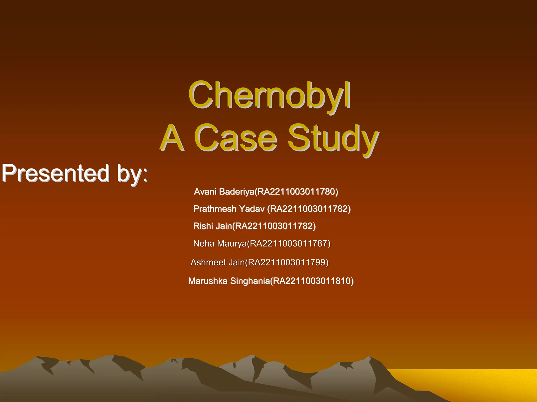 Chernobyl blast a case study for uhv subject | PPT
