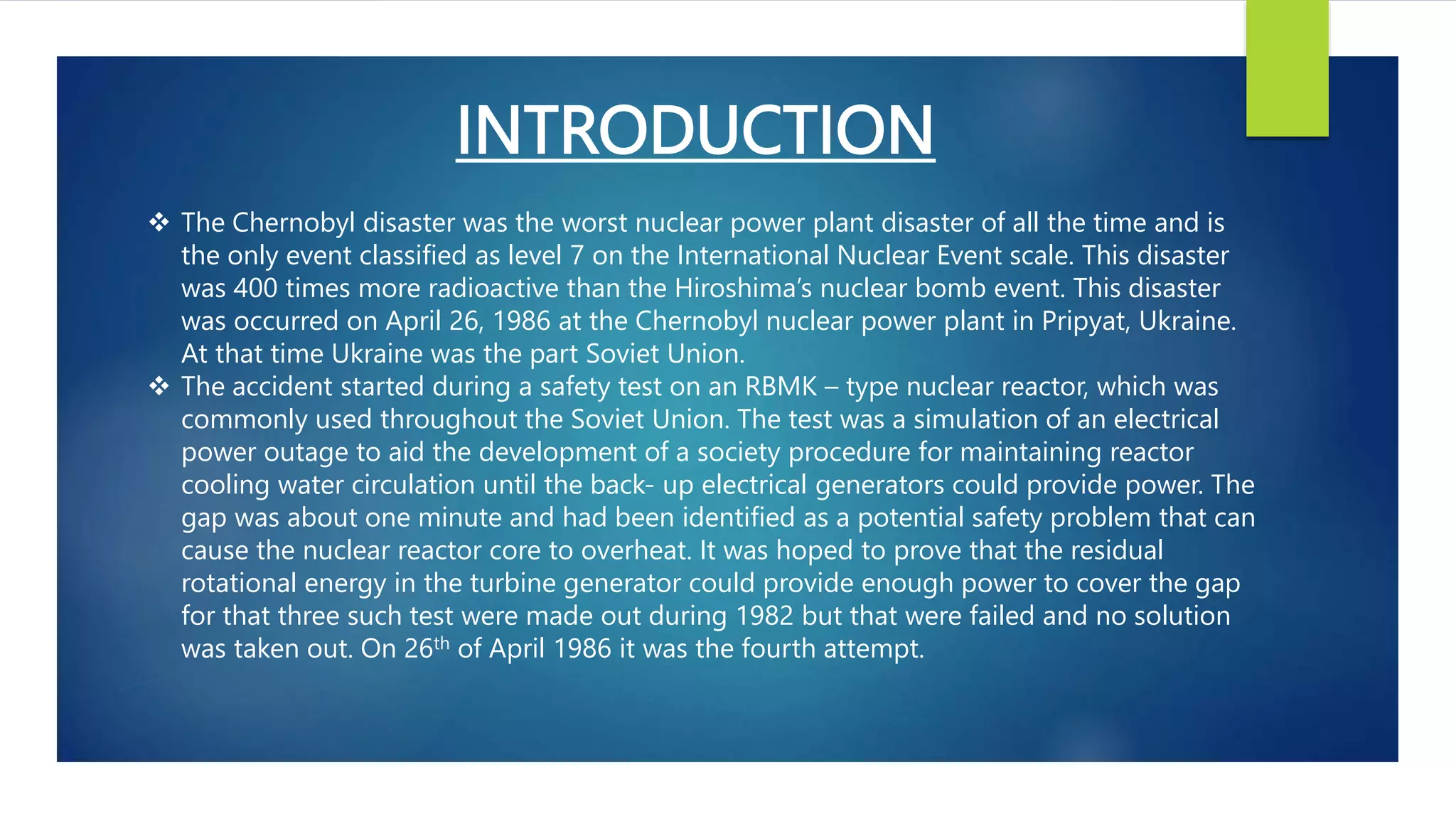 Chernobyl Disaster 1 Pptx