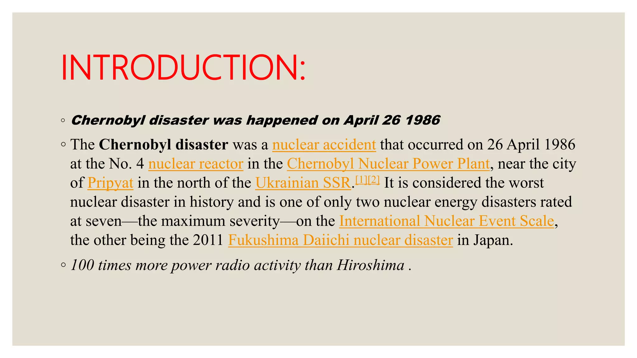 Chernobyl disaster | PPT