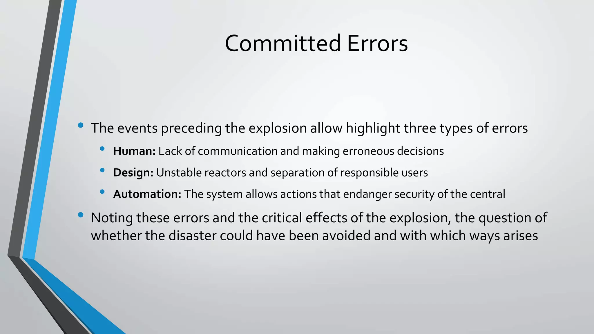 Chernobyl Disaster - Causes and Solutions | PPTX