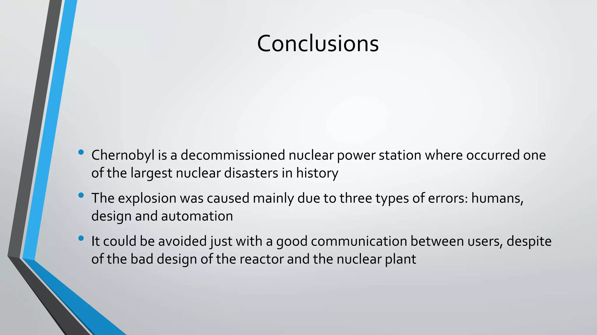 Chernobyl Disaster - Causes and Solutions | PPTX