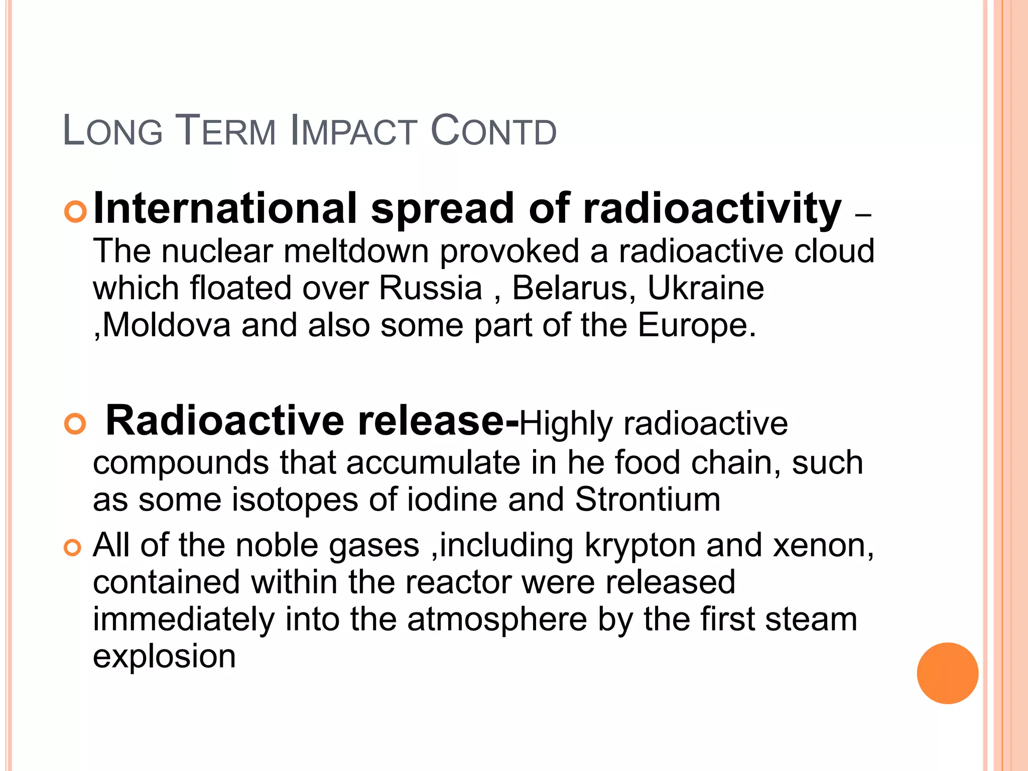 CHERNOBYL DISASTER, 1986 | PPTX | Chemistry | Science