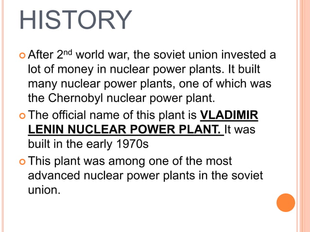 CHERNOBYL DISASTER, 1986 | PPTX | Chemistry | Science