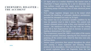 chernobyl disaster that created chaos and destroyed so many lives | PPTX