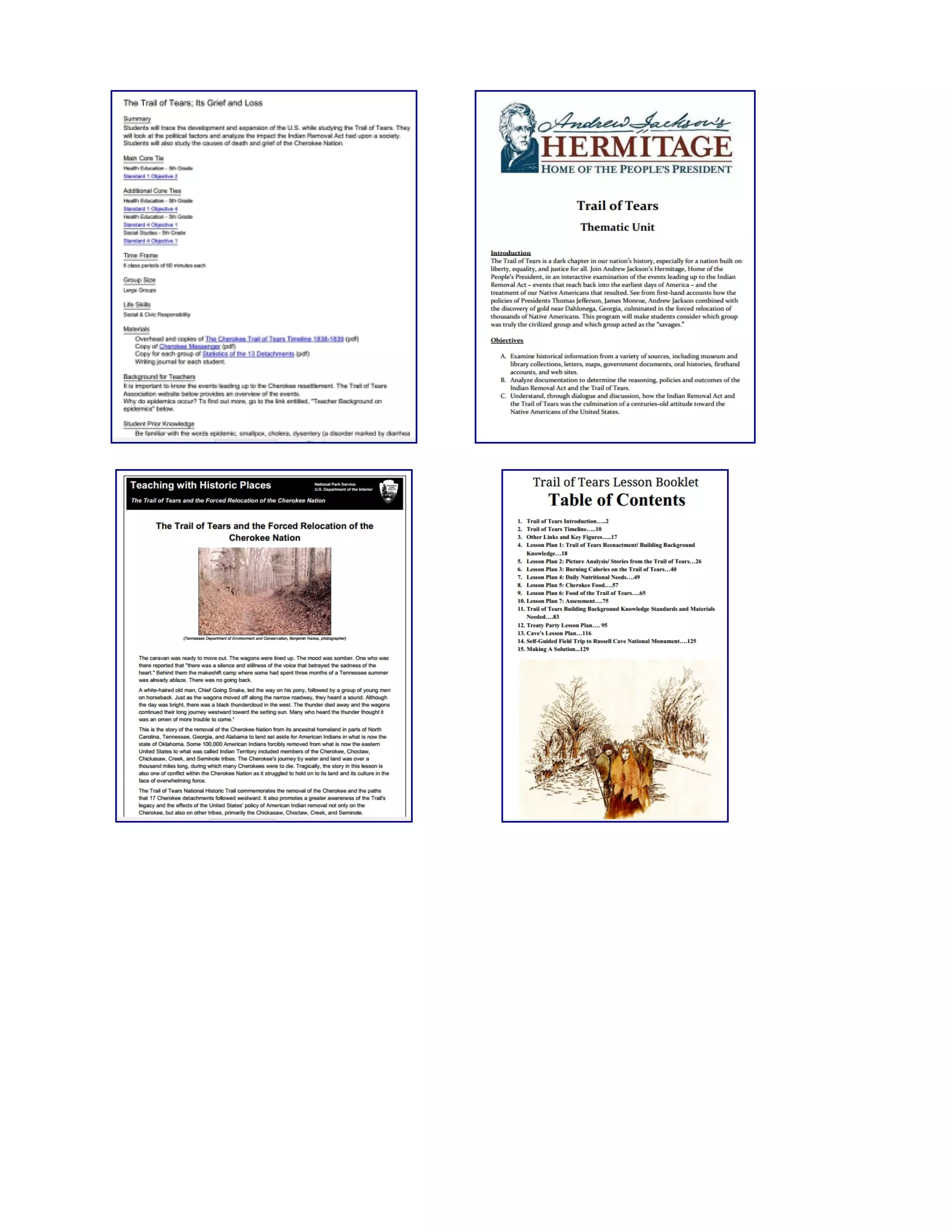 Cherokee Trail of Tears Lessons, Activities, Materials and Videos | PDF