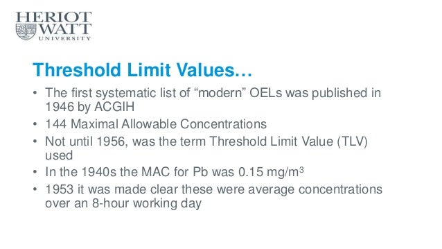 What's the point of occupational exposure limits