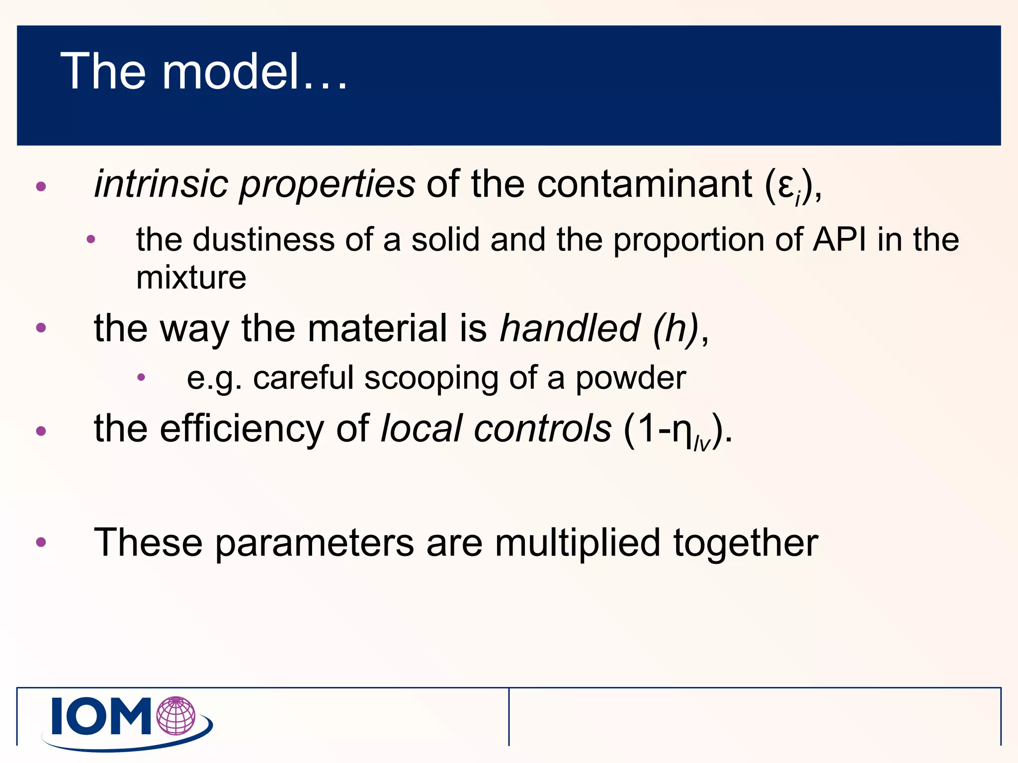 Inhaled Particles presentation on exposure modelling | PPT