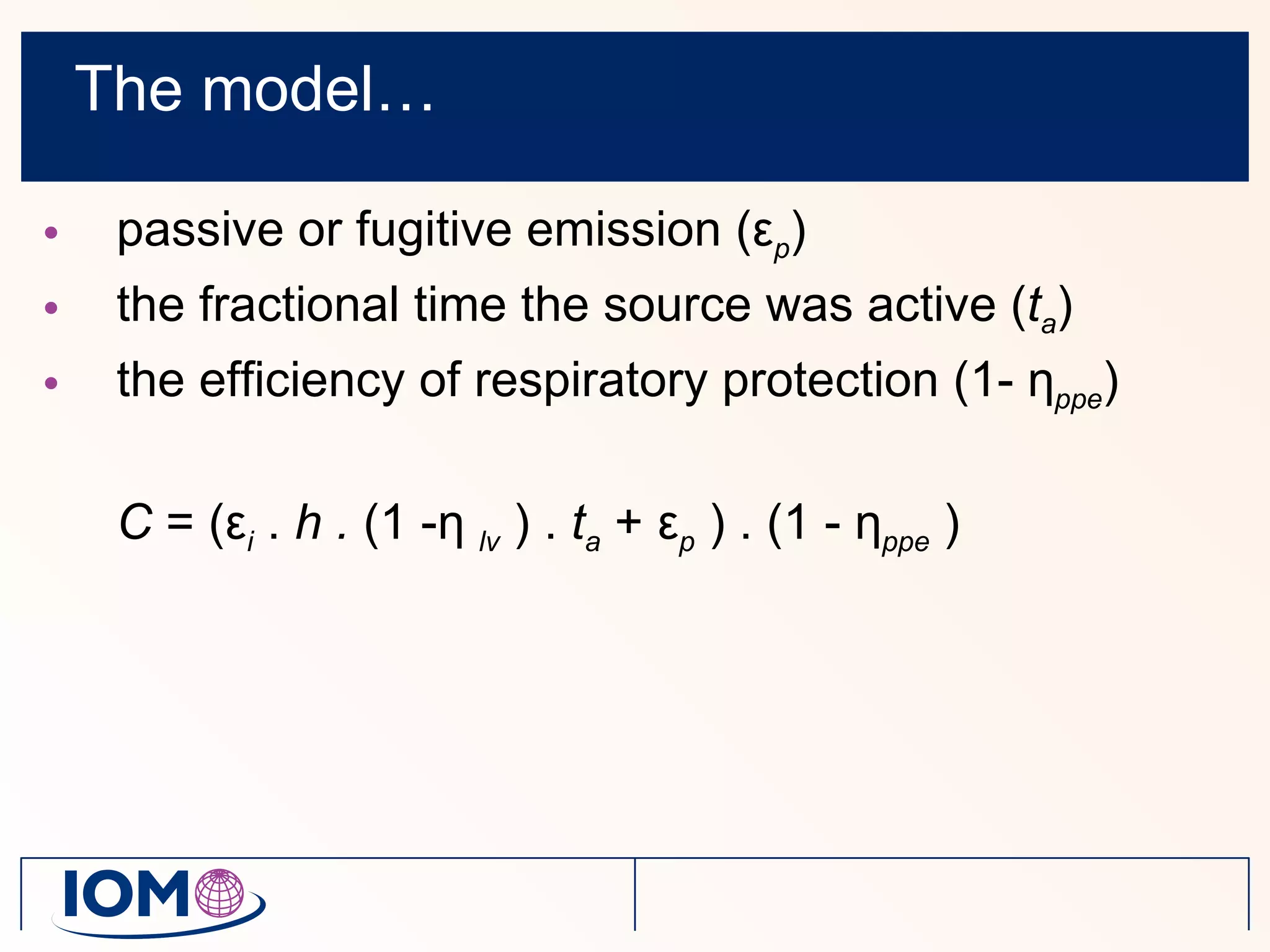 Inhaled Particles presentation on exposure modelling | PPT