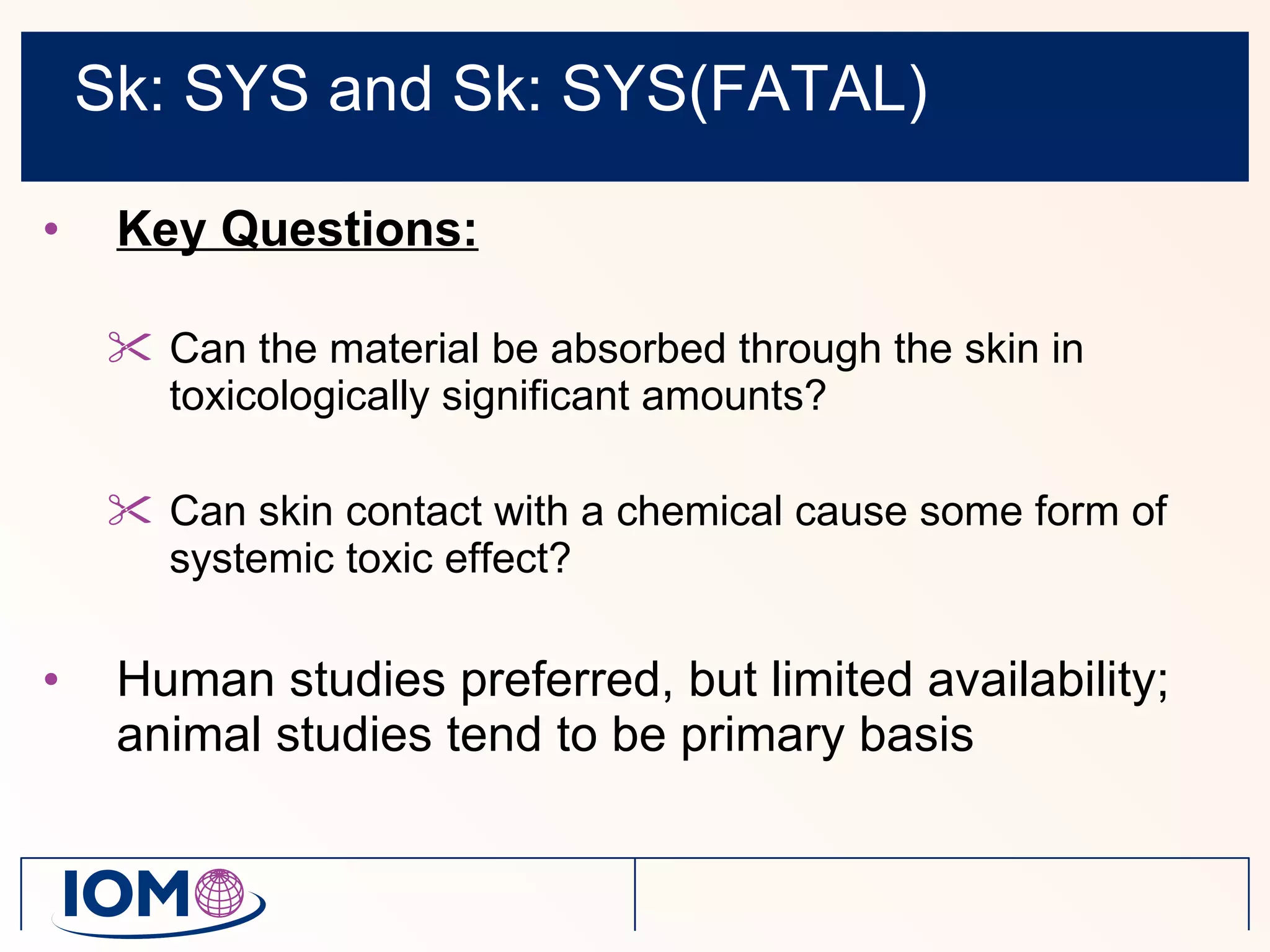The new Niosh Skin Notation for chemicals | PPT