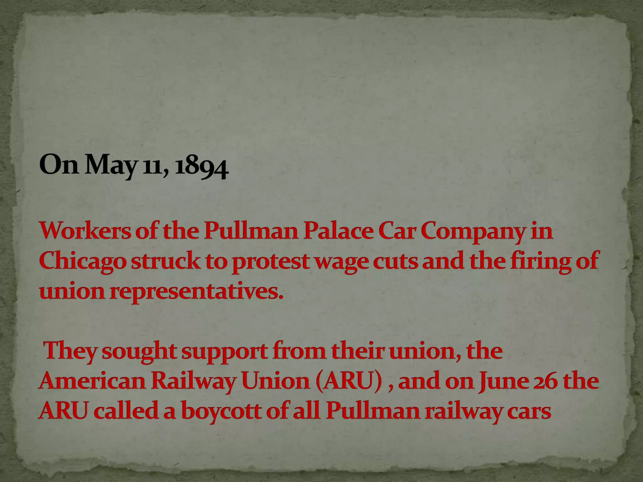 the Pullman Strike | PPTX