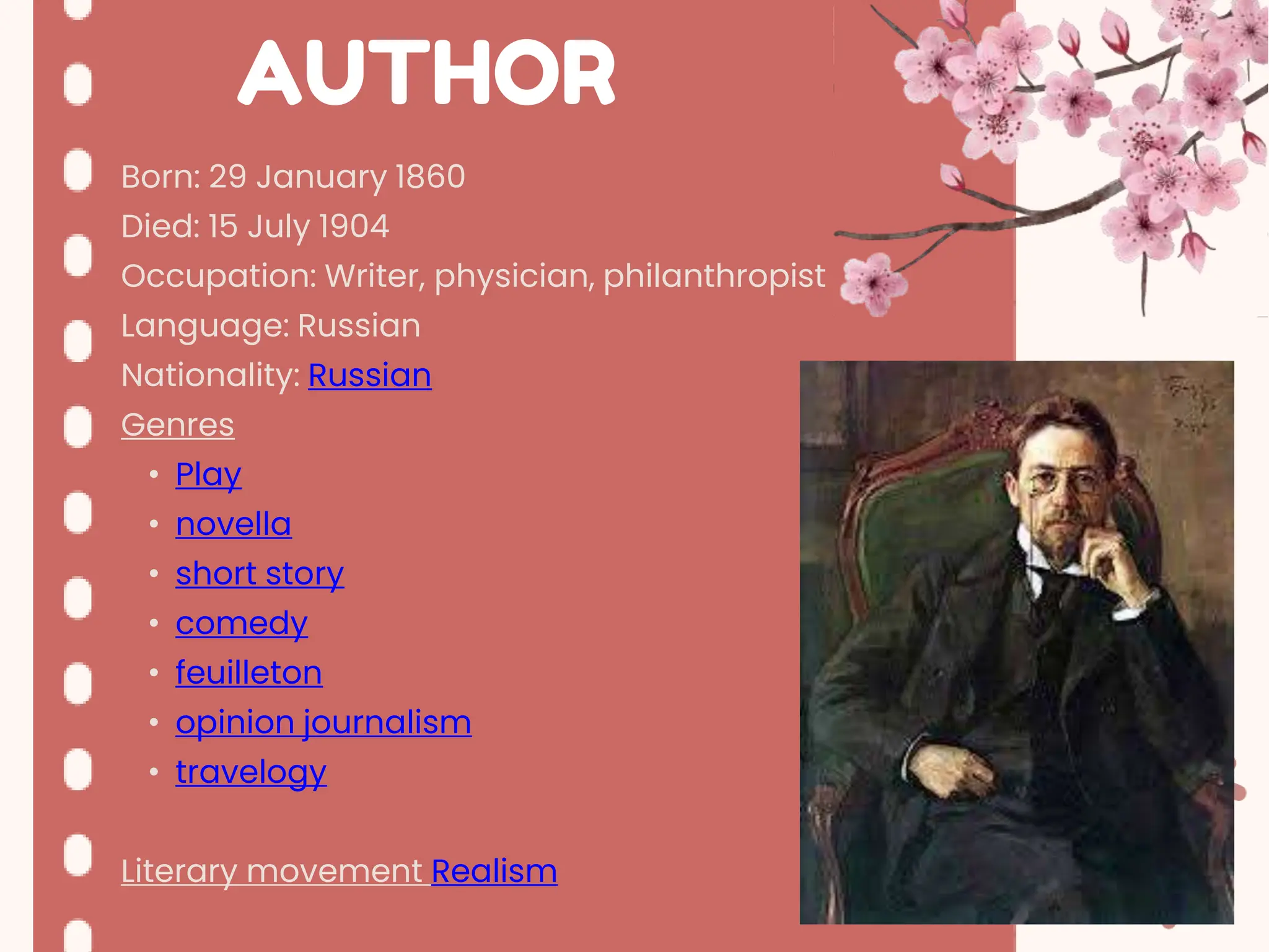 SYMBOLISM IN CHERRY ORCHARD BY ANTON CHEKHOV | PPTX