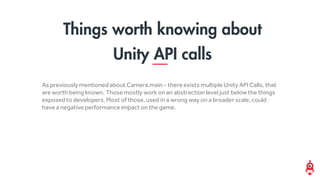 What the Unity engine documentation does not tell you? | PPT
