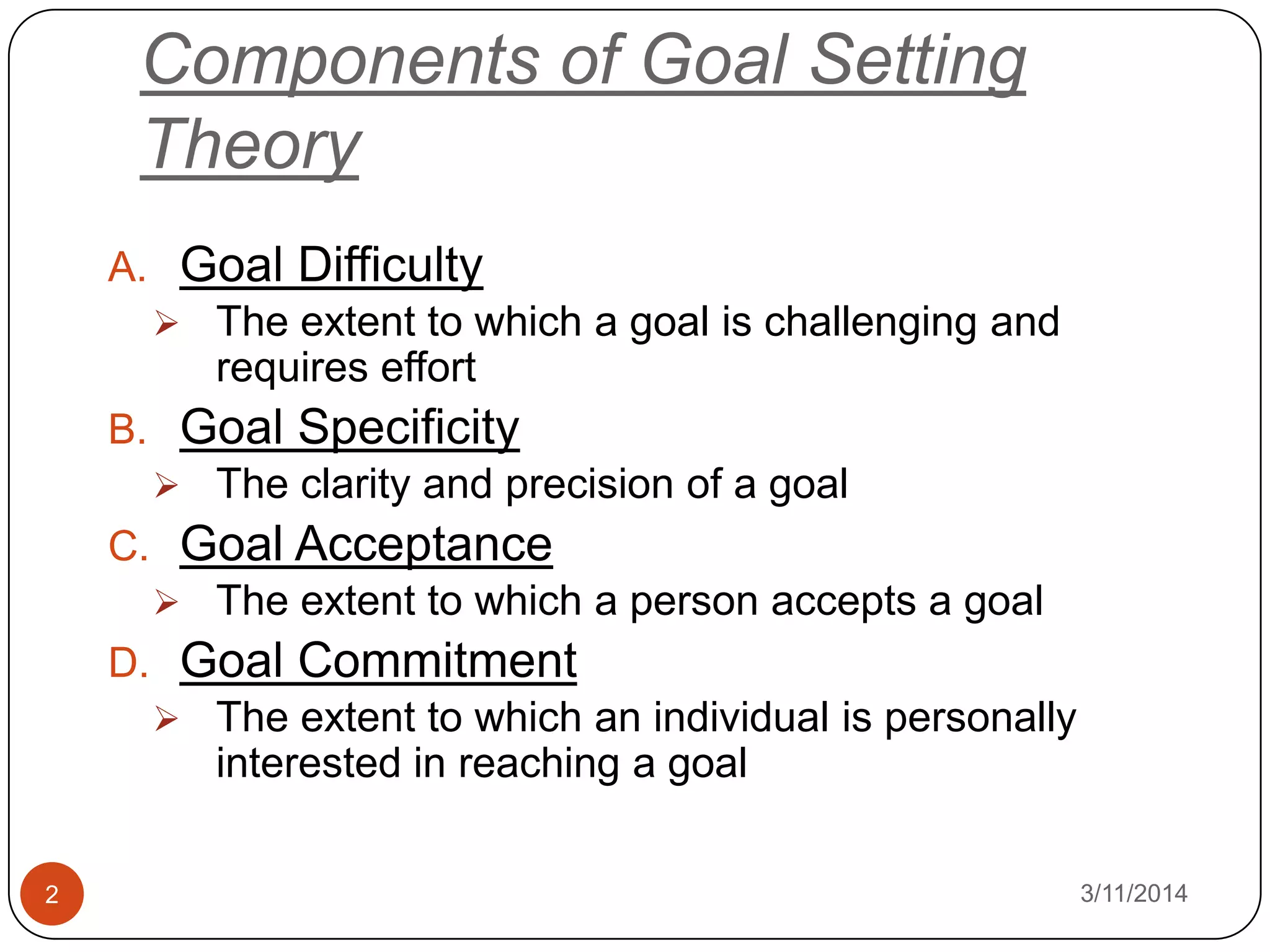 Goal Setting Theory | PPTX