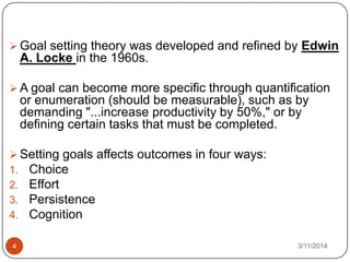 Goal Setting Theory | PPTX