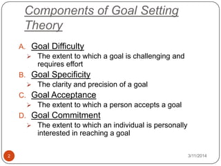 Goal Setting Theory | PPT