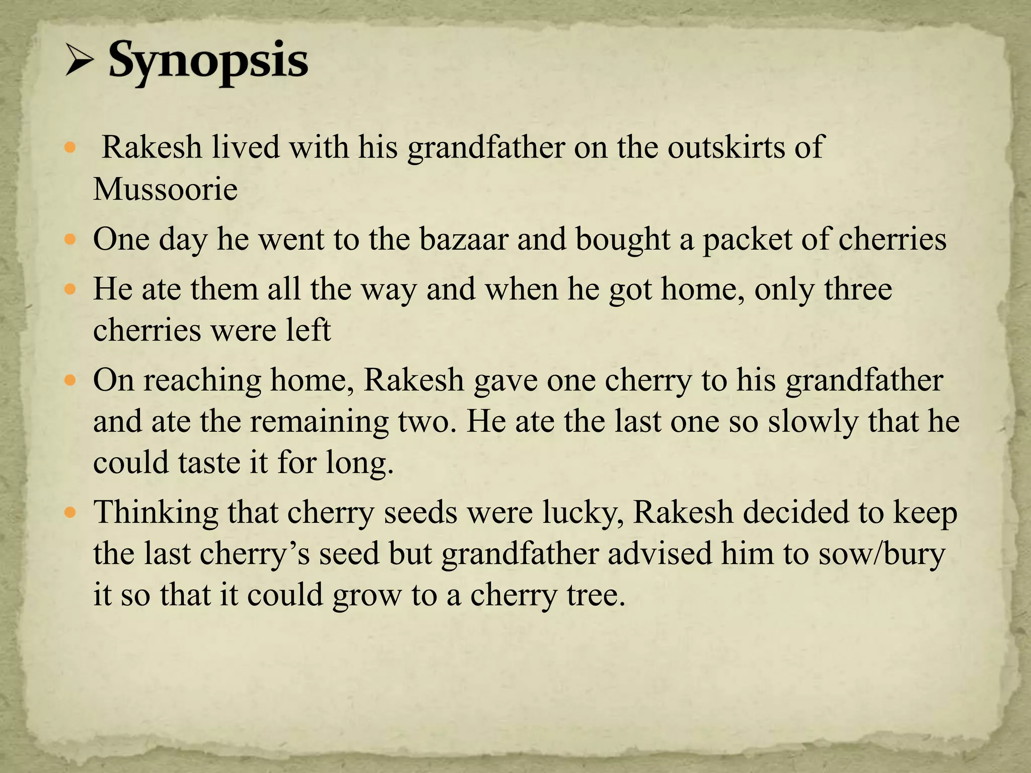Cherry Tree by Ruskin Bond | PPTX