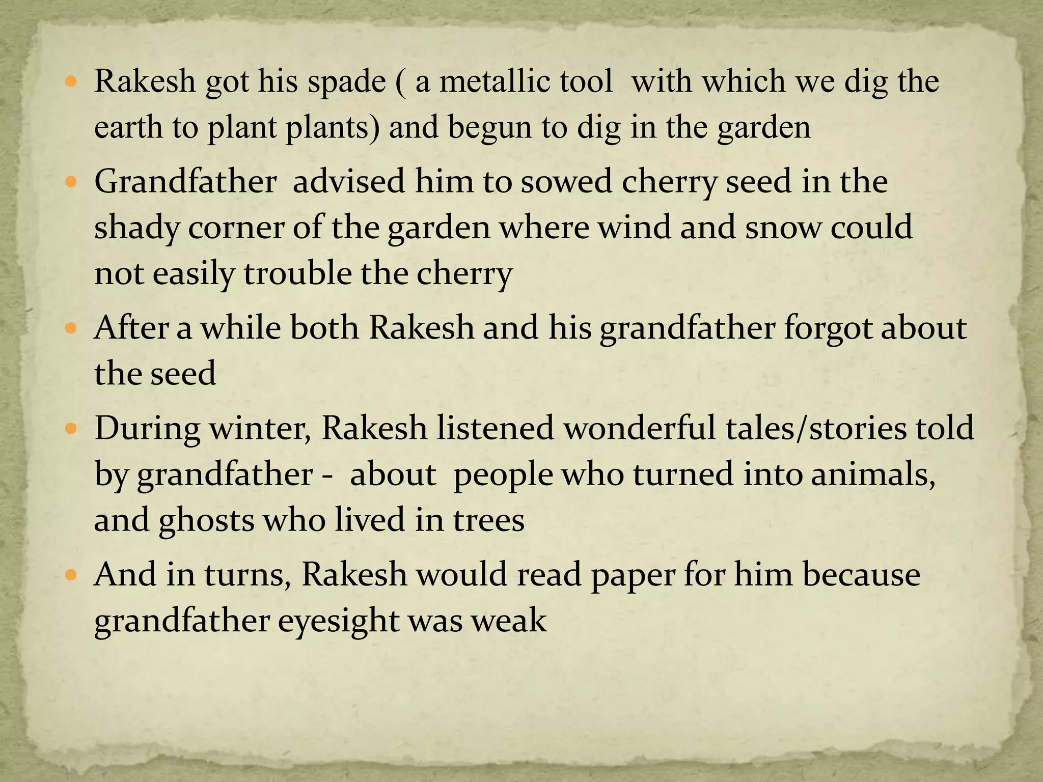 Cherry Tree by Ruskin Bond | PPTX