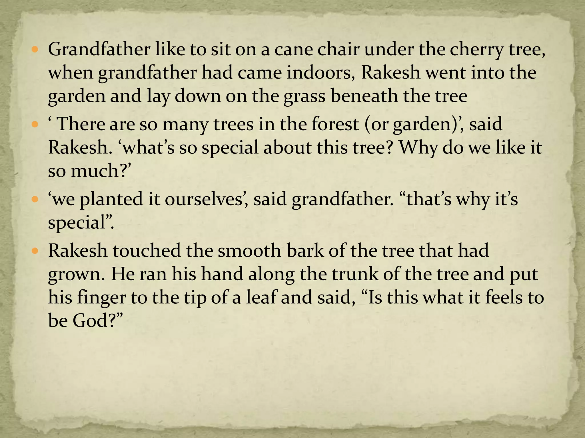 Cherry Tree by Ruskin Bond | PPTX