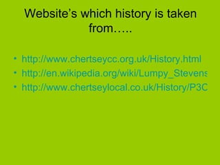 Chertsey’s history | PPT
