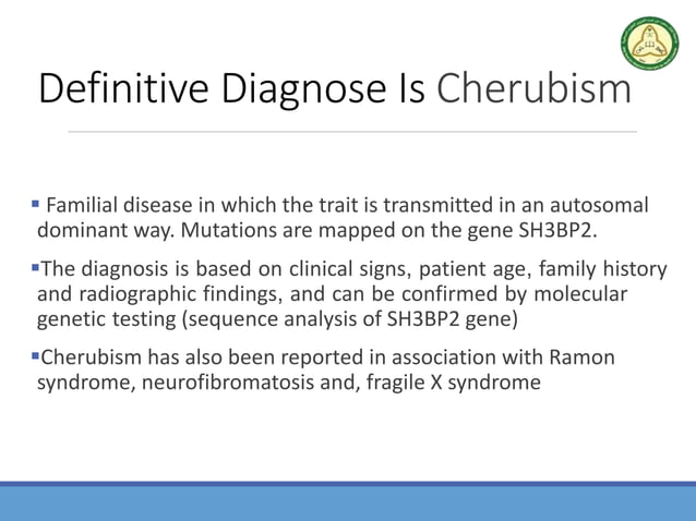 Cherubism "case presentation " | PPTX | Dental Health | Diseases and ...