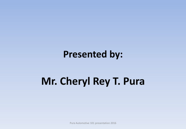 automotive 101 presentation | PPT