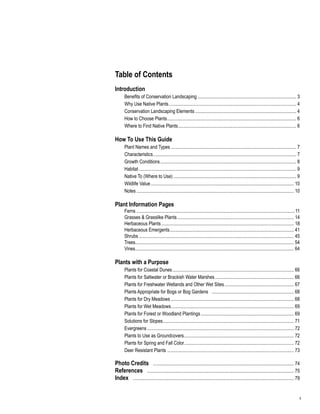 Native Plants for Wildlife Habitat and Conservation Landscaping | PDF