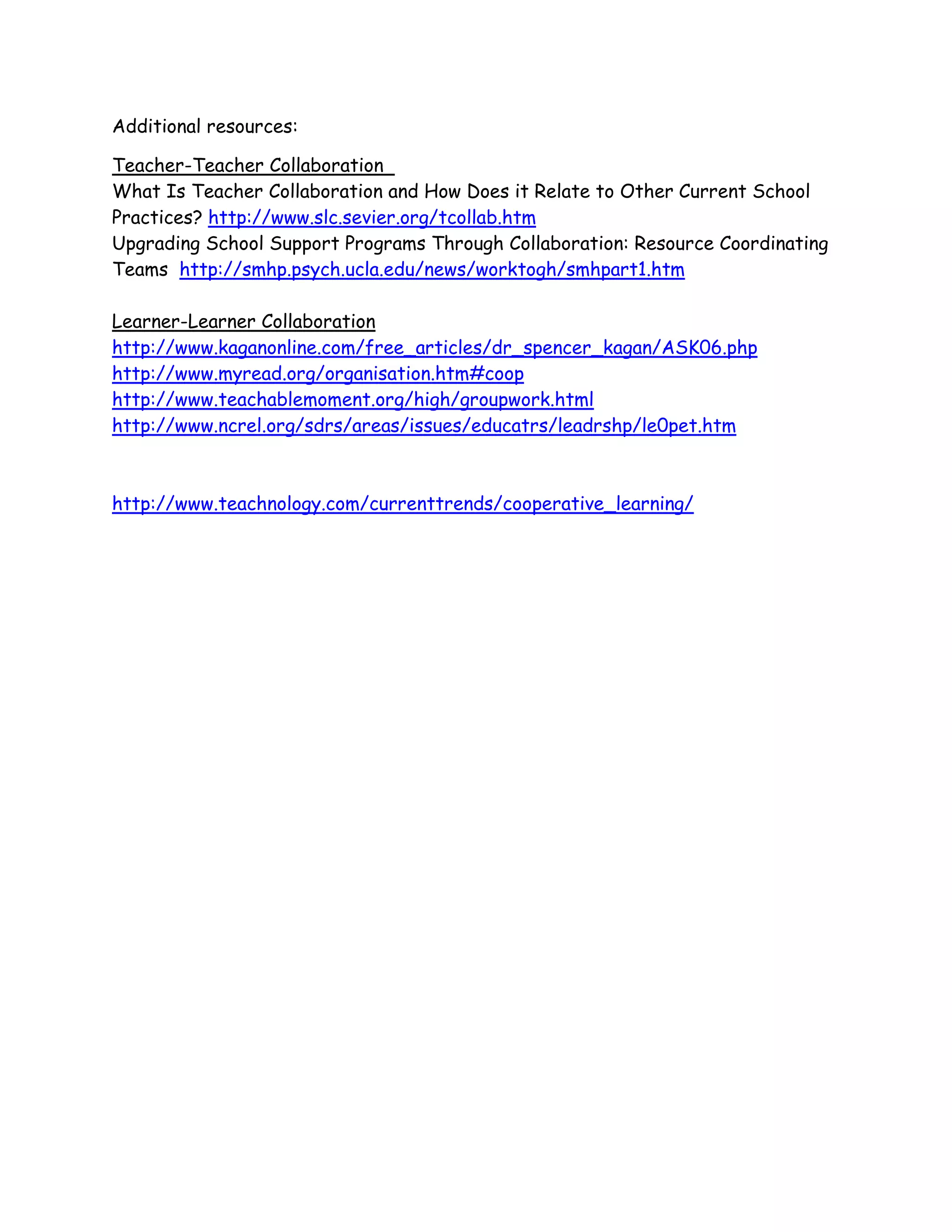 TLC: Teaching and Learning Cooperatively | PDF