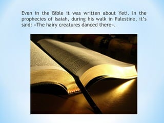 Chesnokova presentation yeti | PPT