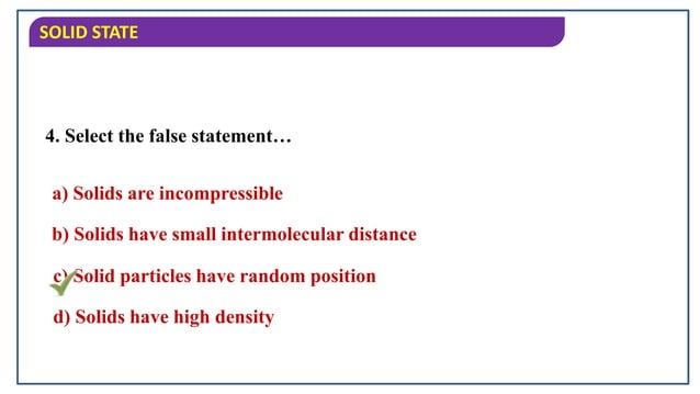 CLASS 12th CHEMISTRY SOLID STATE ppt (Animated) | PPT
