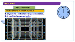 CLASS 12th CHEMISTRY SOLID STATE ppt (Animated) | PPT