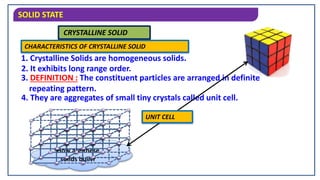 CLASS 12th CHEMISTRY SOLID STATE ppt (Animated) | PPT