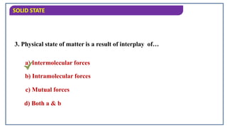 CLASS 12th CHEMISTRY SOLID STATE ppt (Animated) | PPT