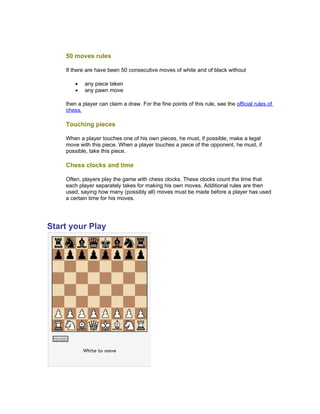 Chess | DOC | Board Games and Puzzles | Games and Puzzles