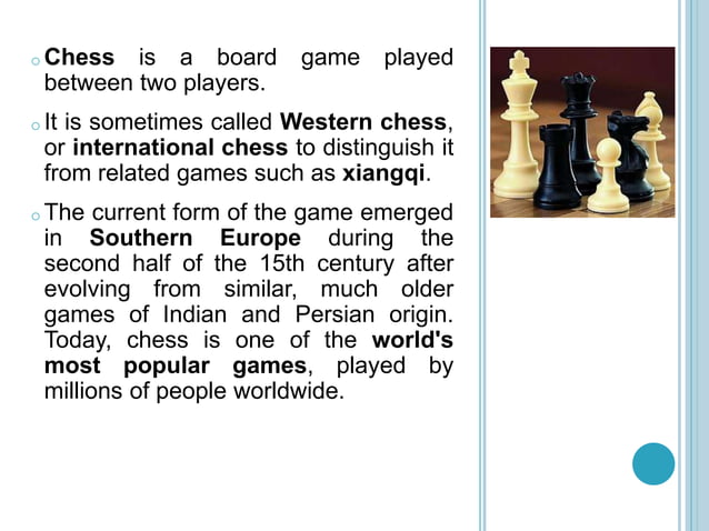 Chess | PPTX | Board Games and Puzzles | Games and Puzzles