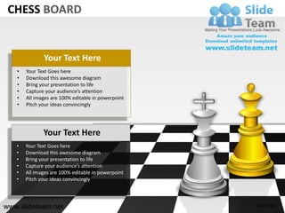 Chess board powerpoint presentation templates. | PPT