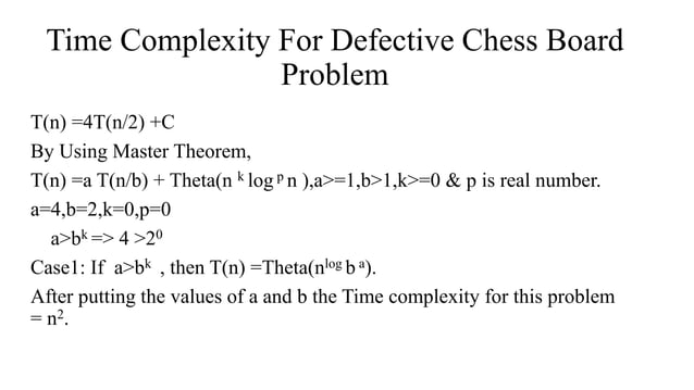 Chess board problem(divide and conquer) | PPTX | Board Games and ...