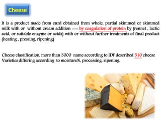 Cheese lecture third year general student 2020 (definition,technology,N ...