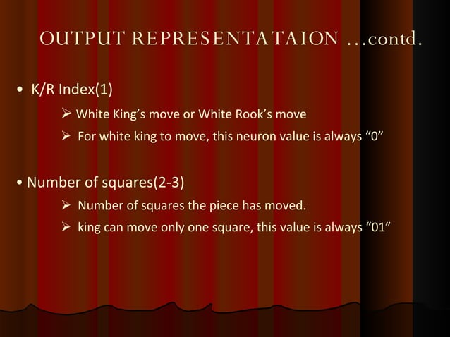 Chess end games using Neural Networks | PPT