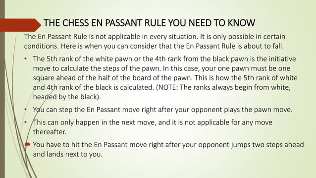 CHESS EN PASSANT RULE | PPT