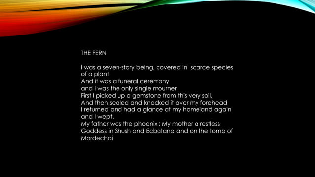 ROSA JAMALI; POEMS | PPT