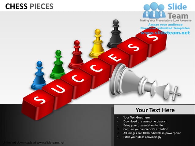 Chess pieces with cubes power point slides and ppt diagram templates | PDF