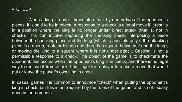 Chess powerpoint presentation | PPTX | Board Games and Puzzles | Games and Puzzles