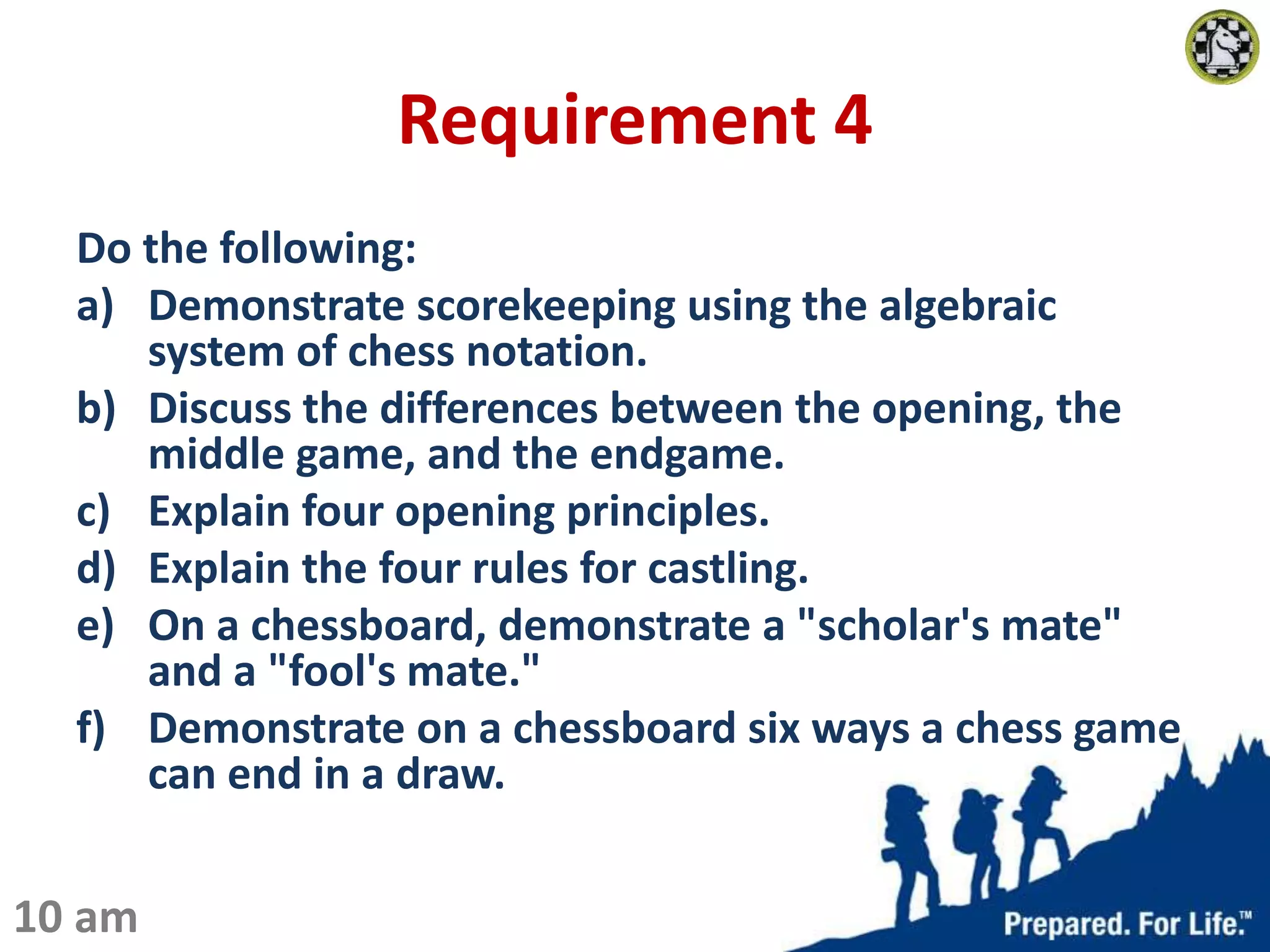 Chess Merit Badge Presentation | PPTX