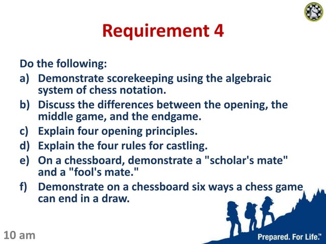 Chess Merit Badge Presentation | PPTX | Board Games and Puzzles | Games ...