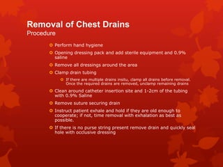 Chest Drain Managment | PDF
