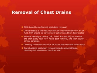 Chest Drain Managment | PDF