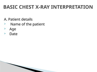 chest-x-ray is a fundamental topic for medical students | PPT