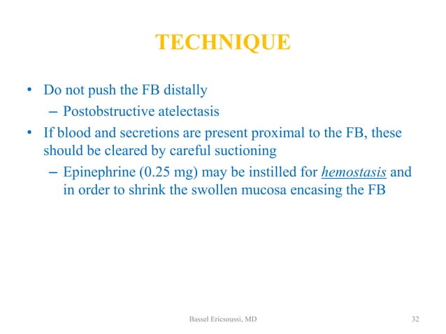 Management Of Foreign Body Aspiration (FBA) And Central Airway ...